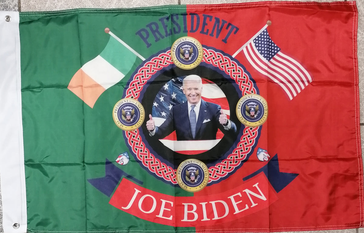 Joe Biden Mayo GAA flag.5ft x 3ft. – Mayo Football Shop